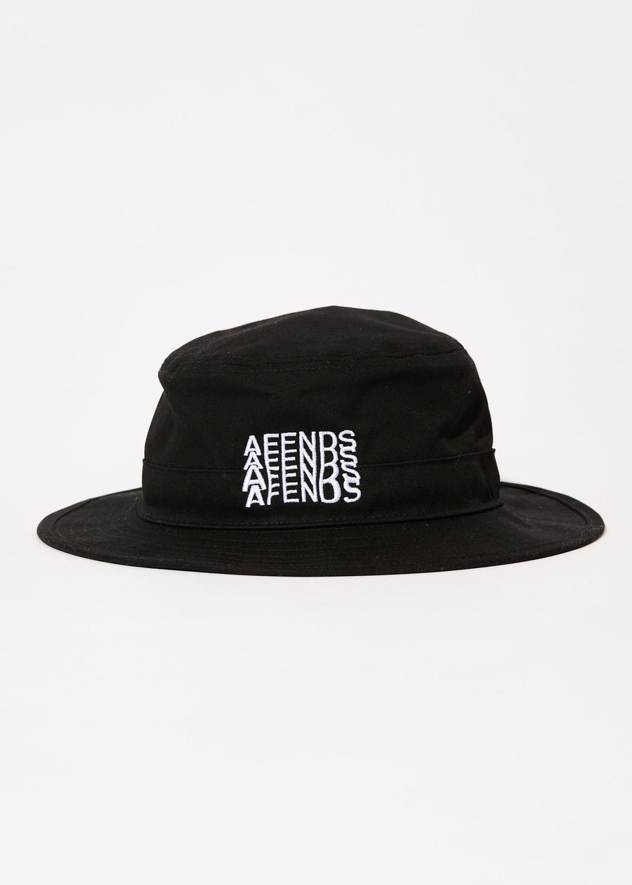 AFENDS Mens Limits - Bucket Hat - Black - Afends AU.
