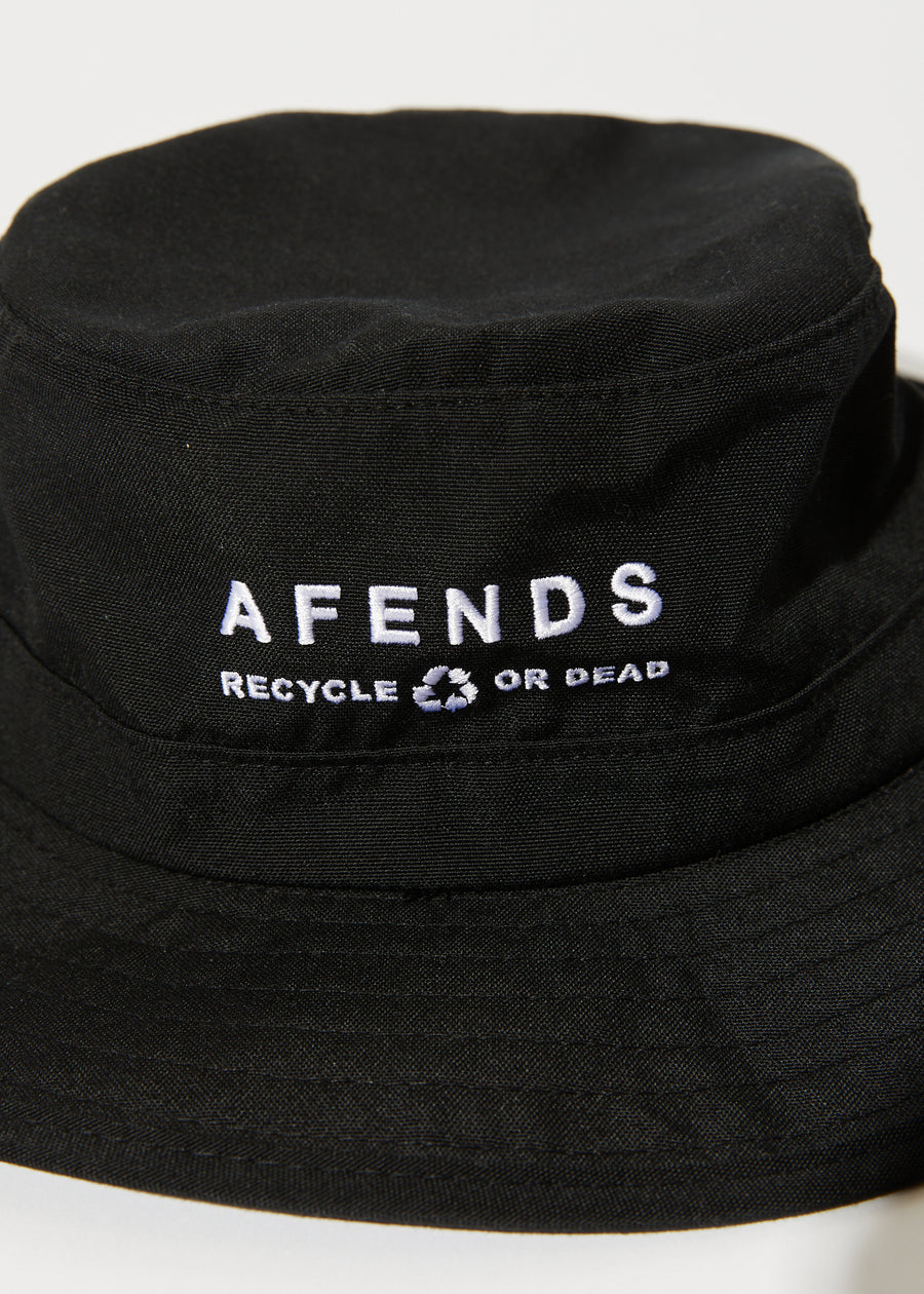 AFENDS Unisex Calico - Bucket Hat - Black - Afends AU.