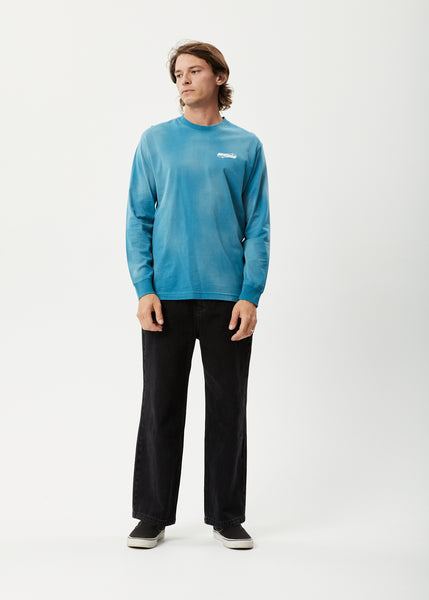 Afends Mens Eternal - Recycled Long Sleeve Graphic Logo T-Shirt - Worn ...